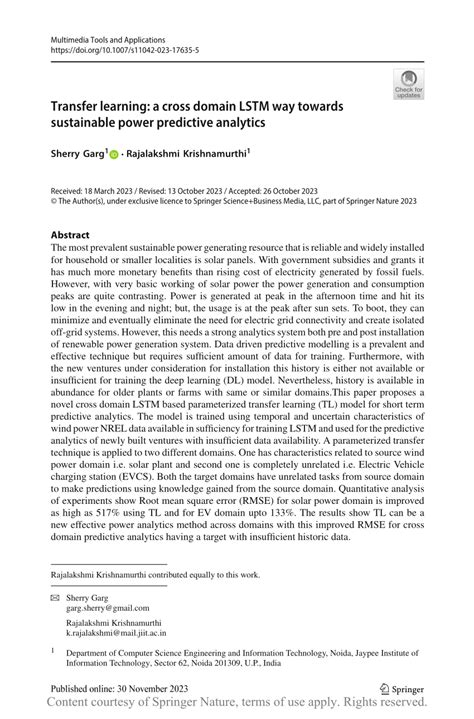 Transfer Learning A Cross Domain Lstm Way Towards Sustainable Power