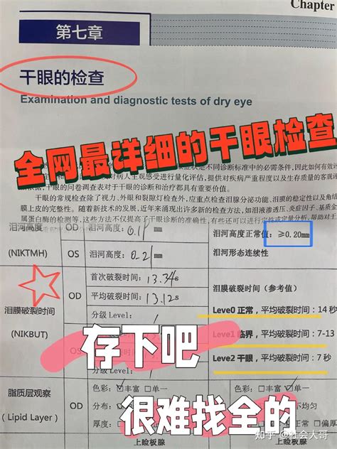 全网最详细的干眼检查存下吧很难找全的 知乎