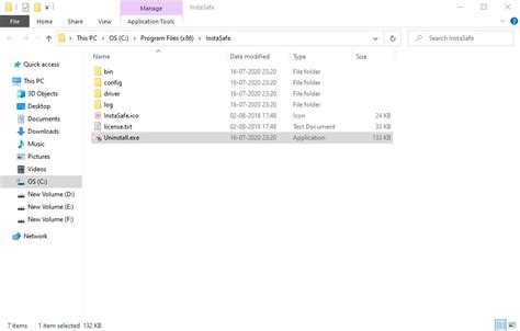 instasafe uninstall the isa app from windows
