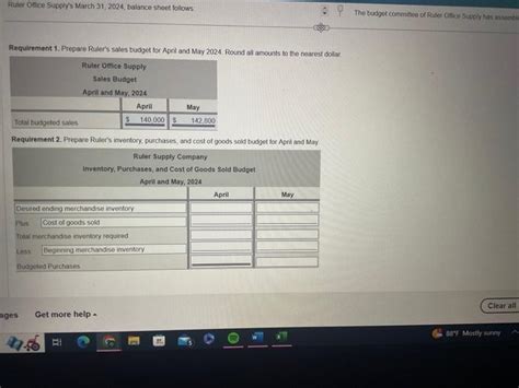 solved data table toe of ruler office sumply has as to viow