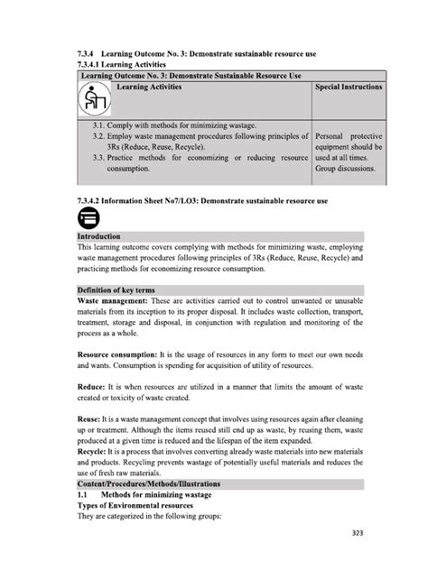 Sustainable Resource Usage Pdf