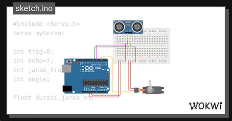 Servo Dan Ultra Sonik Wokwi Esp32 Stm32 Arduino Simulator Servo Dan Ultra Sonik Wokwi Esp32 Stm32 Arduino Simulator