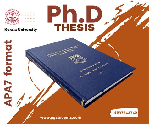 Ph D Thesis Typesetting And Binding Kerala University Sajan Thesis
