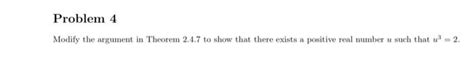 solved modify the argument in theorem 2 4 7 to show that