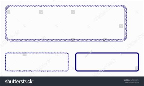 mesh rounded rectangle frame model triangle stock vector royalty free