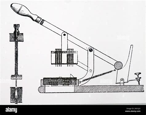 Hollerith Tabulating Machine Diagram Of The Circuit Closing Press From Park Benjamin Modern