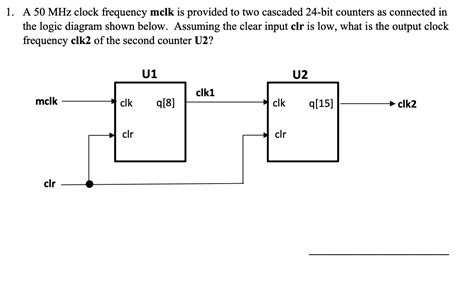 Solved A MHz Clock Frequency Mclk Is Provided To Two Chegg