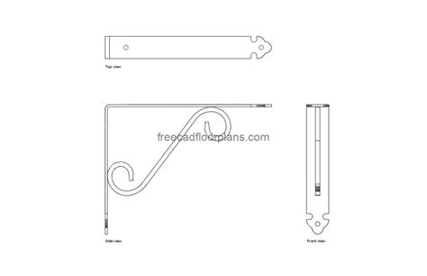 Decorative Corner Bracket Free Cad Drawings