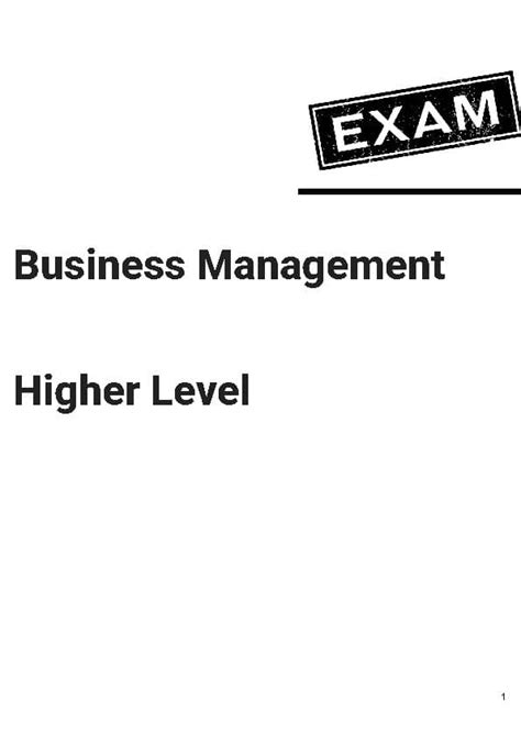 Ib Dp Business Management Mock Exam Style Hl Paper 3 Urban Emove