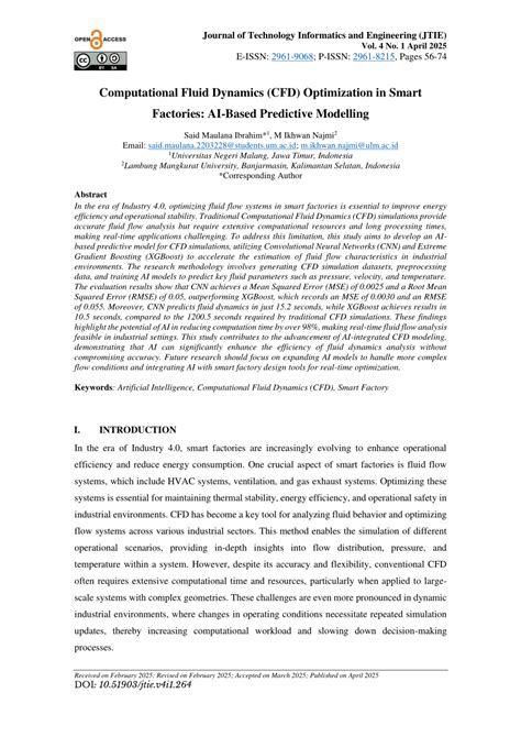 Pdf Computational Fluid Dynamics Cfd Optimization In Smart