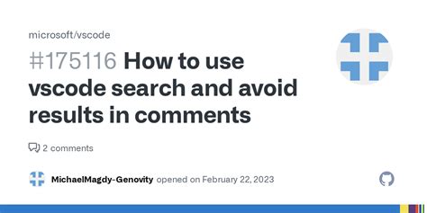How To Use Vscode Search And Avoid Results In Comments Issue Microsoft Vscode GitHub