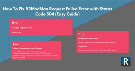 How To Fix R2modman Request Failed Error With Status Code 504 Easy