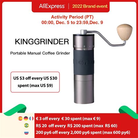 Kingrinder K2 / K4 / K6 Manual Coffee Grinder Portable Hand Mill 48mm ...