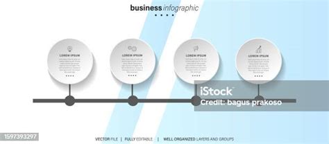 아이콘과 4가지 옵션 또는 단계가 있는 인포그래픽 디자인 가는 선 벡터입니다 인포그래픽 비즈니스 개념입니다 정보 그래픽 순서도 프리젠 테이션 웹 사이트 배너 인쇄물에 사용할