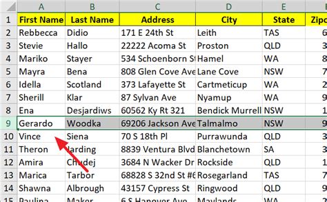 How To Move A Row In Excel