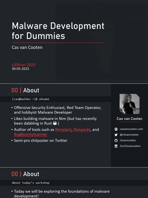 Malware Development For Dummies X33fcon 30 05 2023 Pdf