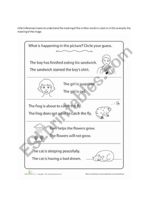 Inference Esl Worksheet By Maidaly