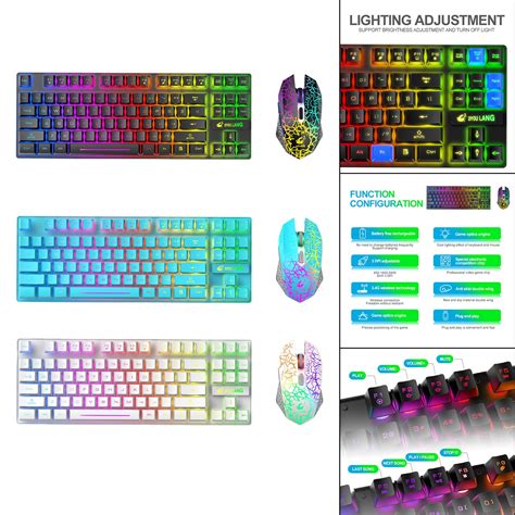 Gaming 2 4g Wireless Backlit Keyboard And Mouse Vicedeal