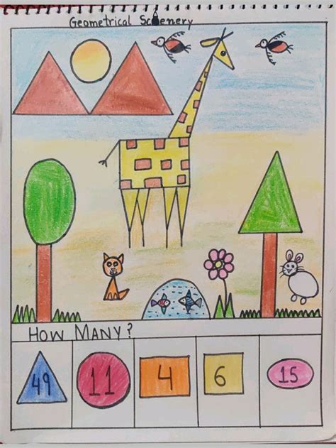 Drawing Using Geometrical Shapes Basic Drawing Geometric Drawing Summer Art Projects