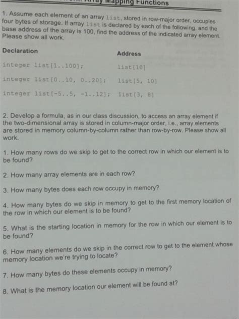 solved apping functions 1 assume each element of an array