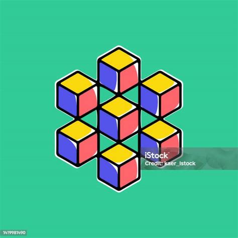 불가능한 육각형 벡터 모양 페인트 이동과 현대적인 필기 3d 로고 로고에 대한 스톡 벡터 아트 및 기타 이미지 로고 완구류 3차원 형태 Istock