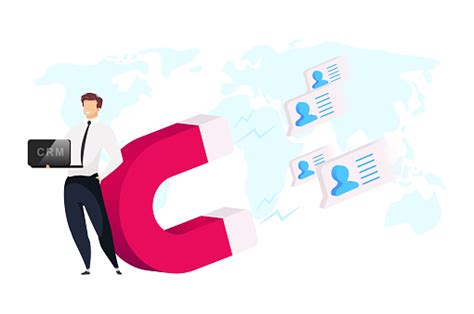 판매 자동화 평면 개념 벡터 일러스트레이션 웹 디자인에 대 한 노트북 2d 만화 캐릭터와 사업가 Crm 시스템 공식 의류에 남성