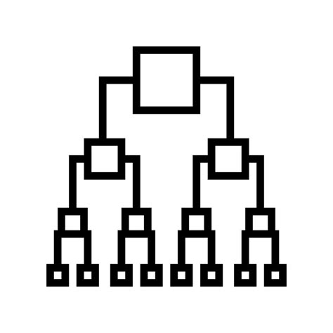 binary decision diagram line icon vector illustration 10310080 vector