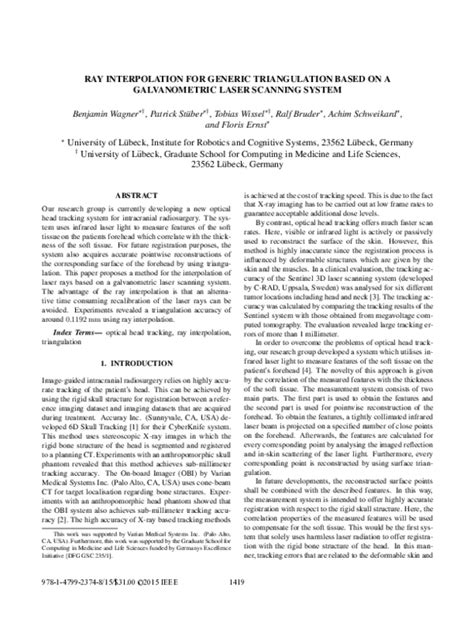 Pdf Ray Interpolation For Generic Triangulation Based On A