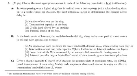 Solved 3 20 ﻿pts ﻿choose The Most Appropriate Answer In