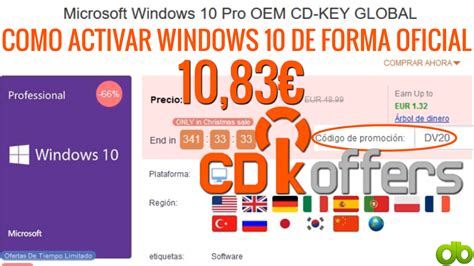 Activar Clave Windows 10 Original por Menos de 11 Facil y Rápido Tutorial CDKoffers com