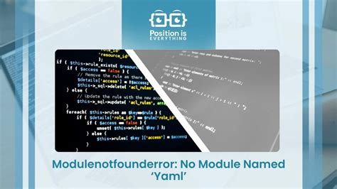 Modulenotfounderror No Module Named ‘yaml Detailed Guide Position