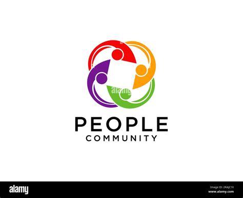Abstract People Symbol Togetherness And Community Concept Design