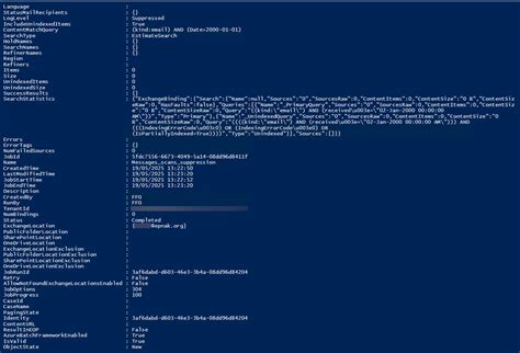 error with powershell command to delete emails through purview microsoft qanda