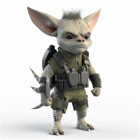Premium Ai Image Creating A 3d Model Of An Imp With Unique Features