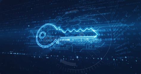 Key Encryption Symbol Abstract 3d Illustration Stock Illustration