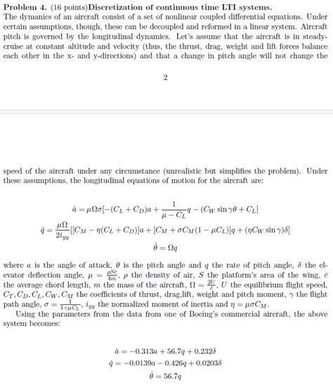 Solved Problem 4 16 Pointsdiscretization Of Continuous
