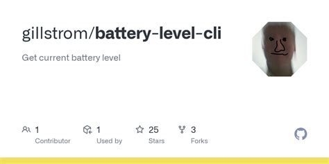 Github Gillstrombattery Level Cli Get Current Battery Level