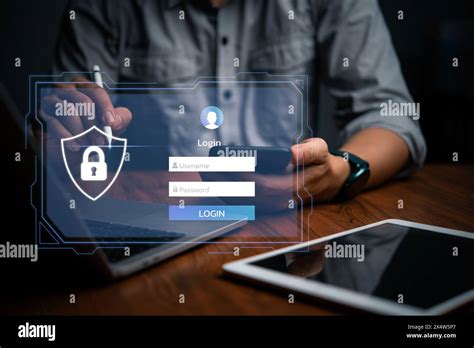 A User Securely Signs Into A Protected Online Account Ensuring Privacy