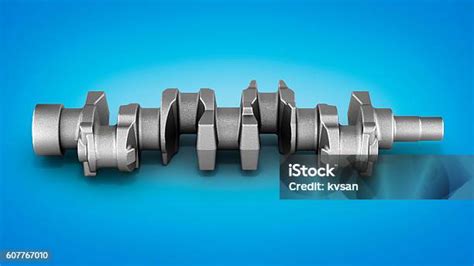그라데이션 화이트 3d 일러스트레이션의 엔진 크랭크샤프트 3차원 형태에 대한 스톡 사진 및 기타 이미지 3차원 형태 강철