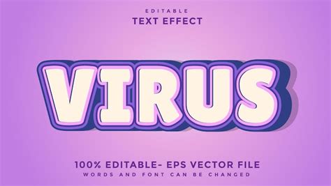Premium Vector Virus Editable Text Effect Design Effect Saved In