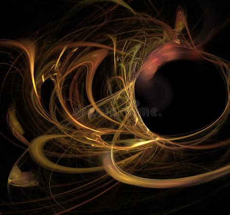 Yellow Abstract Linear Pattern On Black Background Wallpaper Stock Illustration Illustration