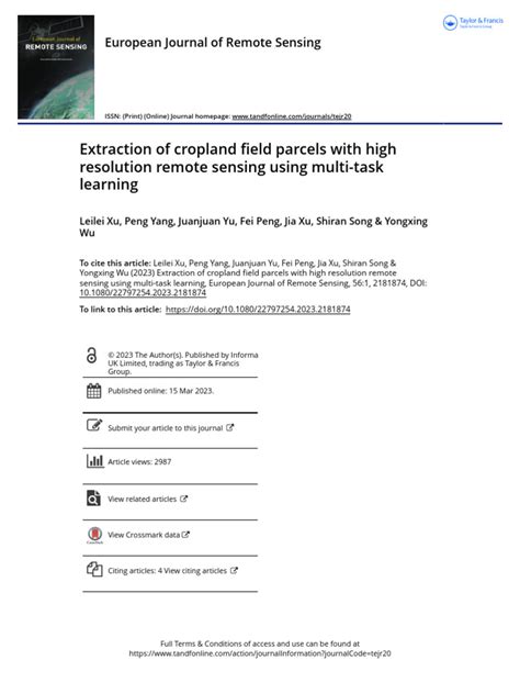 Extraction Of Cropland Field Parcels With High Resolution Remote