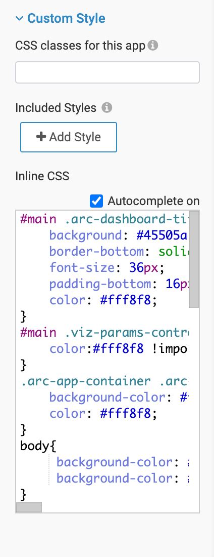 Adding Custom Styles To Apps
