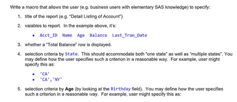 Solved Consider The Following Sas Data Set Profile Where