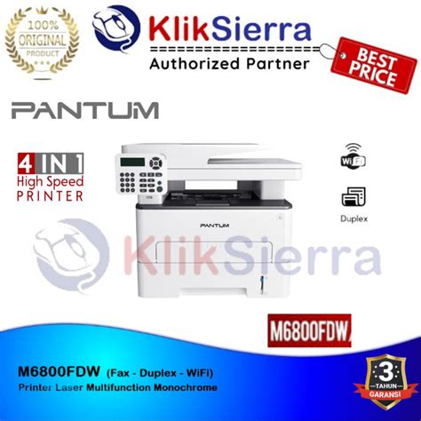 Jual PANTUM M6800FDW Printer AIO Laser Mono Multifunction M6800 Duplex ...