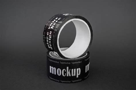 Premium Psd Sticker Roll Mockup Design