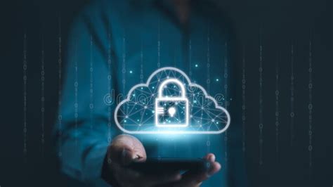 Cloud Computing Technology To Database Storage Security Concept Man