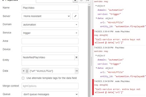 Call Service Error Extra Keys Not Allowed General Node Red Forum