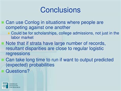 Ppt Overview Of Conditional Logistic Regression Powerpoint