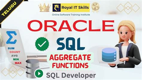 Oracle Sql Aggregate Functions For Beginners Royal It Skills Youtube